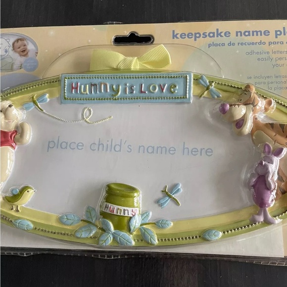 Disney | Other | Disney Baby Keepsake Name Plaque Winnie The Pooh Hunny ...